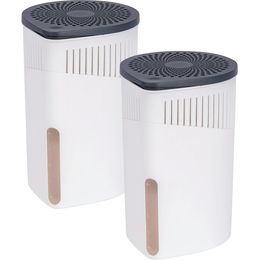 Luftentfeuchter Wenko "Drop", wei&szlig;, B:15cm H:23cm T:15cm, Luftentfeuchter, 2 Entfeuchter mit je 1 x 1000 g Entfeuchter Block