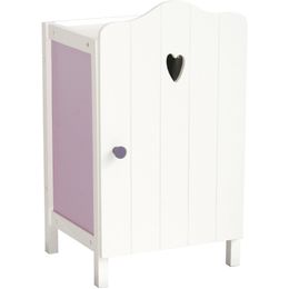 Puppenkleiderschrank Roba "Fienchen", rosa (wei&szlig;, rosa), Puppenm&ouml;bel, KinderB:31cm H:52cm T:25cm, B:31cm H:52cm T:25cm
