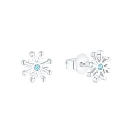 Paar Ohrstecker Prinzessin Lillifee "Schneeflocke", bunt (silberfarben, blau, blau), Ohrringe, M&auml;dchen, Silber 925 (Sterlingsilber), mit Zirkonia (synth.)
