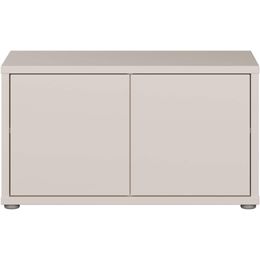 Schuhbank FORTE "Alice Springs, Grifflos, 8 Paar Schuhe, Polsterauflage optional", sand, sand, B:74,5cm H:41,5cm T:34,9cm, Holzwerkstoff, Sitzb&auml;nke, Schuhbank, B/H/T 74,5/41,5/34,9 cm, Push to open