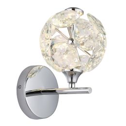 Globo LIGHTING Wandleuchte "VIRINA", verchromt, H: 24cm, 1 Stk., Leuchten, Wandlampe Wand Wohnzimmer Flur Wandbeleuchtung, Wandleuchte