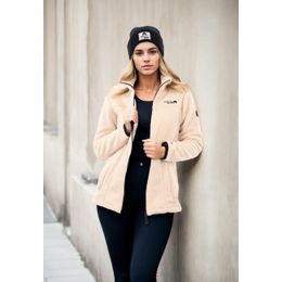Fleecejacke Arctic Seven "ASDiania", Damen, Gr. M, beige, Obermaterial: 100% Polyester, Innenseite: 100% Polyester, Jacken Fleecejacke, Sherpa &Uuml;bergangsjacke