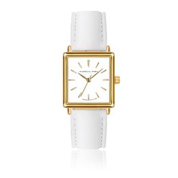 Quarzuhr ISABELLA FORD "FD5-S098G", wei&szlig;, Armbanduhren, Damen, Quarzuhr