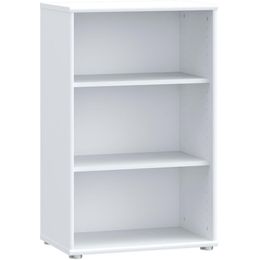 Regal FORTE "Tempra, Mehrzweckregal H&ouml;he 85,5cm, 2 Ablageb&ouml;den", wei&szlig;, B:54cm H:85,5cm T:34,8cm, Holzwerkstoff, Regale, B&uuml;cherregal Standregal, Breite ca. 54 cm