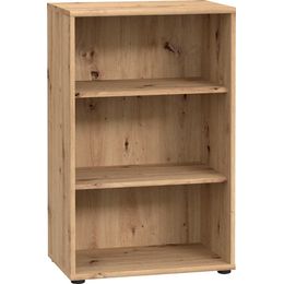 Regal FORTE "Tempra, Mehrzweckregal H&ouml;he 85,5cm, 2 Ablageb&ouml;den", braun (artisan eiche), B:54cm H:85,5cm T:34,8cm, Holzwerkstoff, Regale, B&uuml;cherregal Standregal, Breite ca. 54 cm