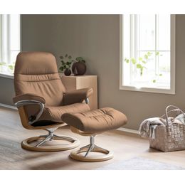 Relaxsessel stressless "Sunrise", braun (almond paloma), B:92cm H:105cm T:80cm, Leder BATICK: BATICK ist ein leicht korrigiertes, durchgef&auml;rbtes und genarbtes M&ouml;belleder, bei dem die meisten Unebenheiten und Spuren in der Regel entfernt wurden.;Leder PALOMA: PALOMA ist ein durchgef&auml;rbtes Semianilin-M&ouml;belleder mit nat&uuml;rlicher Narbung.;ROHLEDER Stoff Q2 FARON: Ein fester zuverl&auml;ssiger Boucl&eacute; mit ein