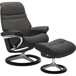 Relaxsessel stressless "Sunrise", grau (rock paloma), B:92cm H:105cm T:80cm, Leder BATICK: BATICK ist ein leicht korrigiertes, durchgef&auml;rbtes und genarbtes M&ouml;belleder, bei dem die meisten Unebenheiten und Spuren in der Regel entfernt wurden.;Leder PALOMA: PALOMA ist ein durchgef&auml;rbtes Semianilin-M&ouml;belleder mit nat&uuml;rlicher Narbung.;ROHLEDER Stoff Q2 FARON: Ein fester zuverl&auml;ssiger Boucl&eacute; mit einem 