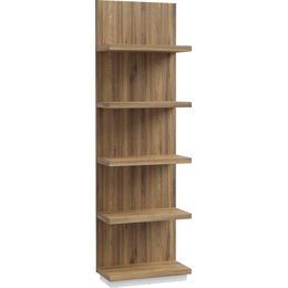 Wandboard FORTE "Lewisville", grau (secret grau, valencia eiche), B:60cm H:194,6cm T:29,6cm, Holzwerkstoff, Regale, Wandboard