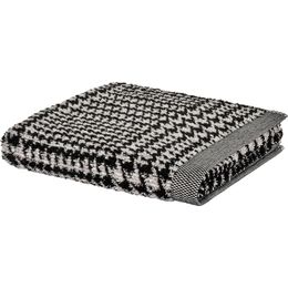 M&ouml;ve Duschtuch M&Ouml;VE "Brooklyn Glencheck", schwarz, B:80cm L:150cm, Walkfrottier, Obermaterial: 85% Baumwolle, 10% Viskose, 5% Leinen, Handt&uuml;cher, Made in Germany