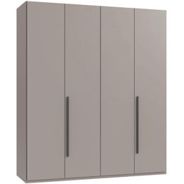 Dreht&uuml;renschrank wimex "Kleiderschrank London, in den Breiten 180cm, 225cm oder 270cm", beige (saharagrau, griffe grafit), B:180cm H:208cm T:58cm, Holzwerkstoff, Schr&auml;nke, Dreht&uuml;renschrank, wahlweise mit Basic- oder Premium-Ausstattung erh&auml;ltlich
