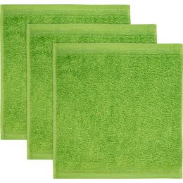 M&ouml;ve Seiftuch M&Ouml;VE "Superwuschel", gr&uuml;n (peridot), B:30cm L:30cm, Baumwolle, Waschlappen, Seiftuch Set mit Bord&uuml;re, 100% Premium Cotton Baumwolle, weich