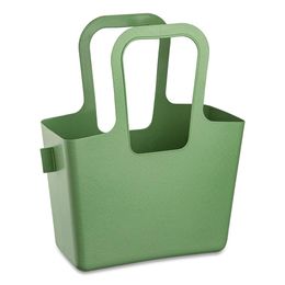 Einkaufsshopper Koziol "TASCHELINO Tasche", gr&uuml;n (nature leaf gr&uuml;n), B:32,7cm H:38,6cm T:13cm, Kunststoff, Einkaufsk&ouml;rbe, Einkaufsshopper