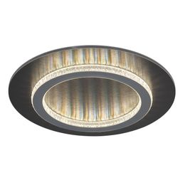 Globo LIGHTING Deckenleuchte "JAYDEN", schwarz matt, &Oslash; 35cm H: 5,5cm, 1 Stk., Leuchten, Deckenlampe Wohnzimmer-Leuchte Schlafzimmer-Leuchte Flur K&uuml;che, Deckenleuchte