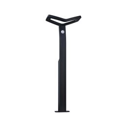 LED Gartenleuchte Paulmann "Alara IP44 eckig 665mm 3000K 10W 450lm 230V Anthrazit Metall", grau (anthrazit), B:23,5cm H:66,5cm T:11,7cm, Leuchten, LED Gartenleuchte, Bewegungsmelder