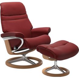 Relaxsessel stressless "Sunrise", rot (cherry paloma), B:83cm H:105cm T:74cm, Leder BATICK: BATICK ist ein leicht korrigiertes, durchgef&auml;rbtes und genarbtes M&ouml;belleder, bei dem die meisten Unebenheiten und Spuren in der Regel entfernt wurden.;Leder PALOMA: PALOMA ist ein durchgef&auml;rbtes Semianilin-M&ouml;belleder mit nat&uuml;rlicher Narbung.;ROHLEDER Stoff Q2 FARON: Ein fester zuverl&auml;ssiger Boucl&eacute; mit einem