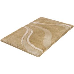 Badematte Kleine Wolke "&raquo;Vento&laquo;, Badvorleger, Badezimmer Teppich", bahamabeige, H:20mm, Polyacryl, Badematten, Badematte, Badteppich, modernes Welledesign, besonders weich