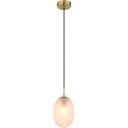 Globo LIGHTING H&auml;ngeleuchte "DEVIN", wei&szlig; santiert, &Oslash; 15cm H: 21,5cm, 1 Stk., Leuchten, H&auml;ngelampe/Pendelleuchte/Esszimmer/Wohnzimmer/Esstisch, H&auml;ngeleuchte