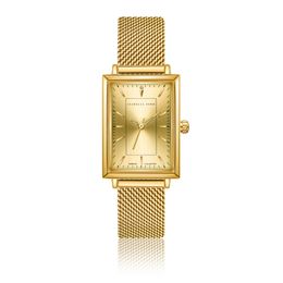 Quarzuhr ISABELLA FORD "FF5-B034G", gold, Armbanduhren, Damen, Quarzuhr