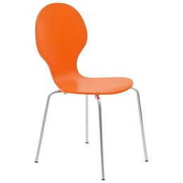 CLP Besucherstuhl, Orange, Metall, 43x86x45 cm, Arbeitszimmer, Besucherst&uuml;hle