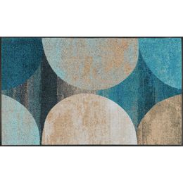 Teppich "Galaxia" Gr. 34, blau, B:75cm H:7mm L:120cm, Kunstfaser, wash+dry by Kleen-Tex, Teppiche, Teppich, rutschhemmend, waschbar, Wohnzimmer