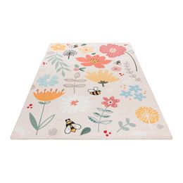 Kinderteppich Obsession "My Greta 623", bunt, B:115cm H:6mm L:170cm, Baumwolle, Teppiche, Kinderteppich, bedruckt, Blumen Motiv, waschbar, mit Fransen, Kinderzimmer