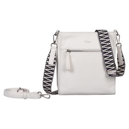 Umh&auml;ngetasche Gabor "Silena", Damen, Gr. B/H/T: 25cm x 24cm x 4,5cm, wei&szlig;, Polyurethan, clean, gepflegt, gepr&auml;gtes Muster, unifarben, Taschen Umh&auml;ngetasche, hochwertig gewebte Gurtband und ein filigranes Logo
