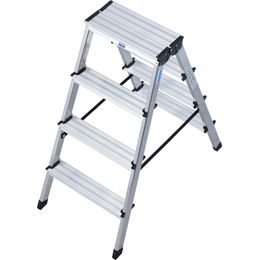Doppelleiter Krause "MONTO Dopplo", silber (silberfarben), H:90cm, Aluminium, Leitern