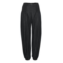 Stoffhose Pulz Jeans "Casual Hose PZJILL", Damen, Gr. L, N-Gr, schwarz (schwarz denim), Obermaterial: 100% Baumwolle CO., Hosen Stoffhose