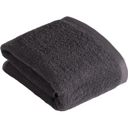 Saunatuch Vossen "High Line", grau (anthrazit), B:100cm L:150cm, Walkfrottee, Obermaterial: 100% Baumwolle, Handt&uuml;cher