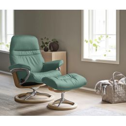 Relaxsessel stressless "Sunrise", gr&uuml;n (aqua gr&uuml;n paloma), B:92cm H:105cm T:80cm, Leder BATICK: BATICK ist ein leicht korrigiertes, durchgef&auml;rbtes und genarbtes M&ouml;belleder, bei dem die meisten Unebenheiten und Spuren in der Regel entfernt wurden.;Leder PALOMA: PALOMA ist ein durchgef&auml;rbtes Semianilin-M&ouml;belleder mit nat&uuml;rlicher Narbung.;ROHLEDER Stoff Q2 FARON: Ein fester zuverl&auml;ssiger Boucl&eacute; mit e