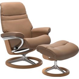 Relaxsessel stressless "Sunrise", braun (almond paloma), B:83cm H:105cm T:74cm, Leder BATICK: BATICK ist ein leicht korrigiertes, durchgef&auml;rbtes und genarbtes M&ouml;belleder, bei dem die meisten Unebenheiten und Spuren in der Regel entfernt wurden.;Leder PALOMA: PALOMA ist ein durchgef&auml;rbtes Semianilin-M&ouml;belleder mit nat&uuml;rlicher Narbung.;ROHLEDER Stoff Q2 FARON: Ein fester zuverl&auml;ssiger Boucl&eacute; mit ein
