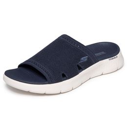 Pantolette Skechers "GO WALK FLEX SANDAL-", Damen, Gr. 37, navy, Textil, Schuhe Pantolette, Sommerschuh, Strandschuh, Urlaubsschuh, Sandale mit Komfortfu&szlig;bett