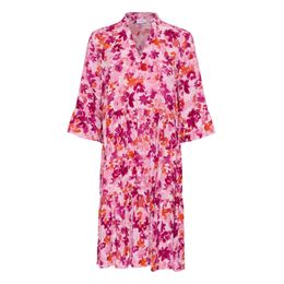 Midikleid Saint Tropez "Kleid EdaSZ", Damen, Gr. S, N-Gr, pink (pink multi painted flowers), Obermaterial: 100% Viskose LENZING ECOVERO CV LenzEcov., Kleider Midikleid