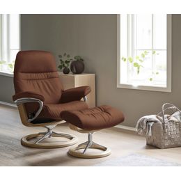 Relaxsessel stressless "Sunrise", braun (copper paloma), B:92cm H:105cm T:80cm, Leder BATICK: BATICK ist ein leicht korrigiertes, durchgef&auml;rbtes und genarbtes M&ouml;belleder, bei dem die meisten Unebenheiten und Spuren in der Regel entfernt wurden.;Leder PALOMA: PALOMA ist ein durchgef&auml;rbtes Semianilin-M&ouml;belleder mit nat&uuml;rlicher Narbung.;ROHLEDER Stoff Q2 FARON: Ein fester zuverl&auml;ssiger Boucl&eacute; mit ein