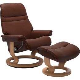 Relaxsessel stressless "Sunrise", braun (malt braun batick), B:79cm H:103cm T:73cm, Leder BATICK: BATICK ist ein leicht korrigiertes, durchgef&auml;rbtes und genarbtes M&ouml;belleder, bei dem die meisten Unebenheiten und Spuren in der Regel entfernt wurden.;Leder PALOMA: PALOMA ist ein durchgef&auml;rbtes Semianilin-M&ouml;belleder mit nat&uuml;rlicher Narbung.;ROHLEDER Stoff Q2 FARON: Ein fester zuverl&auml;ssiger Boucl&eacute; mit