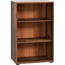 Regal FORTE "Tempra, Mehrzweckregal H&ouml;he 85,5cm, 2 Ablageb&ouml;den", braun (old, wood vintage), B:54cm H:85,5cm T:34,8cm, Holzwerkstoff, Regale, B&uuml;cherregal Standregal, Breite ca. 54 cm