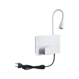 Paulmann LED Wandleuchte "Halina 3W USBC 230V 2700K Kunststoff/Metall", wei&szlig;, 1, H: 25,6cm, Leuchten, Wandstrahler
