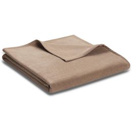 Wohndecke Biederlack "Unicolour", braun (haselnussfarben), B:150cm L:200cm, Baumwolle, Polyacryl, Polyester, Wohndecken, Wohndecke, in vielen Farben