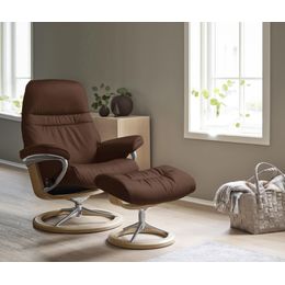 Relaxsessel stressless "Sunrise", braun (malt braun batick), B:83cm H:105cm T:74cm, Leder BATICK: BATICK ist ein leicht korrigiertes, durchgef&auml;rbtes und genarbtes M&ouml;belleder, bei dem die meisten Unebenheiten und Spuren in der Regel entfernt wurden.;Leder PALOMA: PALOMA ist ein durchgef&auml;rbtes Semianilin-M&ouml;belleder mit nat&uuml;rlicher Narbung.;ROHLEDER Stoff Q2 FARON: Ein fester zuverl&auml;ssiger Boucl&eacute; mit