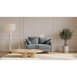 BRUNO Schlafsofa 120cm in Dunkelgrau | stabiles Massivholz & Boxspringkomfort