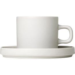 Tasse Blomus "PILAR", beige (naturwei&szlig;), B:11cm H:7cm &Oslash;:8cm, Keramik, Trinkgef&auml;&szlig;e, Kaffeetasse Teetasse, f&uuml;r Kaffee, 4-teilig