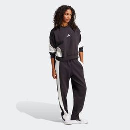 Trainingsanzug adidas Sportswear "LAZIDAY", Damen, Gr. L, schwarz, Obermaterial: 70% Baumwolle, 30% Polyester, Sportanz&uuml;ge Trainingsanzug