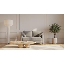 BRUNO Schlafsofa 120cm in Taupe | stabiles Massivholz & Boxspringkomfort