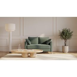 BRUNO Schlafsofa 120cm in Forest Green | stabiles Massivholz & Boxspringkomfort