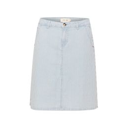 Midirock Cream "Rock CRBethany", Damen, Gr. 34, blau (milk boy striped denim), Obermaterial: 98% Baumwolle CO. 2% Elasthan EL., R&ouml;cke