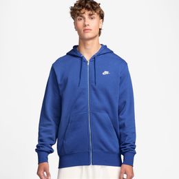 Kapuzensweatshirt Nike Sportswear "M NK CLUB BB FZ HOODIE", Herren, Gr. L, game royal, g, Jersey, Obermaterial: 80% Baumwolle, 20% Polyester, normal, Rundhals, Sweatshirts, sportlicher Stil, f&uuml;r sportliche Aktivit&auml;ten und Freizeit