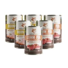 Wildfang Nassfutter Mix 6 x 400g - BARF Qualit&auml;t