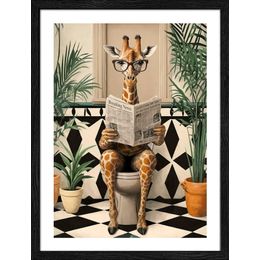 Pro Art Gerahmtes Bild LUSTIGE GIRAFFE