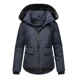 Marikoo Damen Winterjacke kurz mit Kunstfell & Teddyfutter &ndash; Morinaa