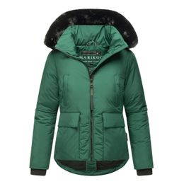Marikoo Damen Winterjacke kurz mit Kunstfell & Teddyfutter &ndash; Morinaa